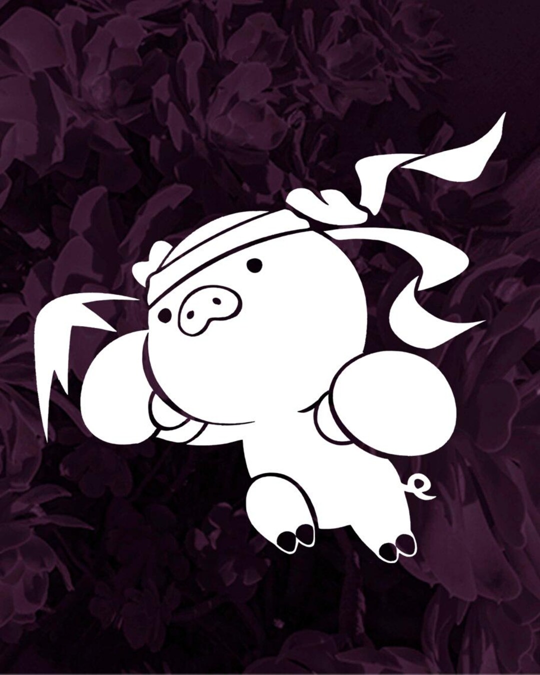 Boxing Pig - Vinyl Decal - Etsy