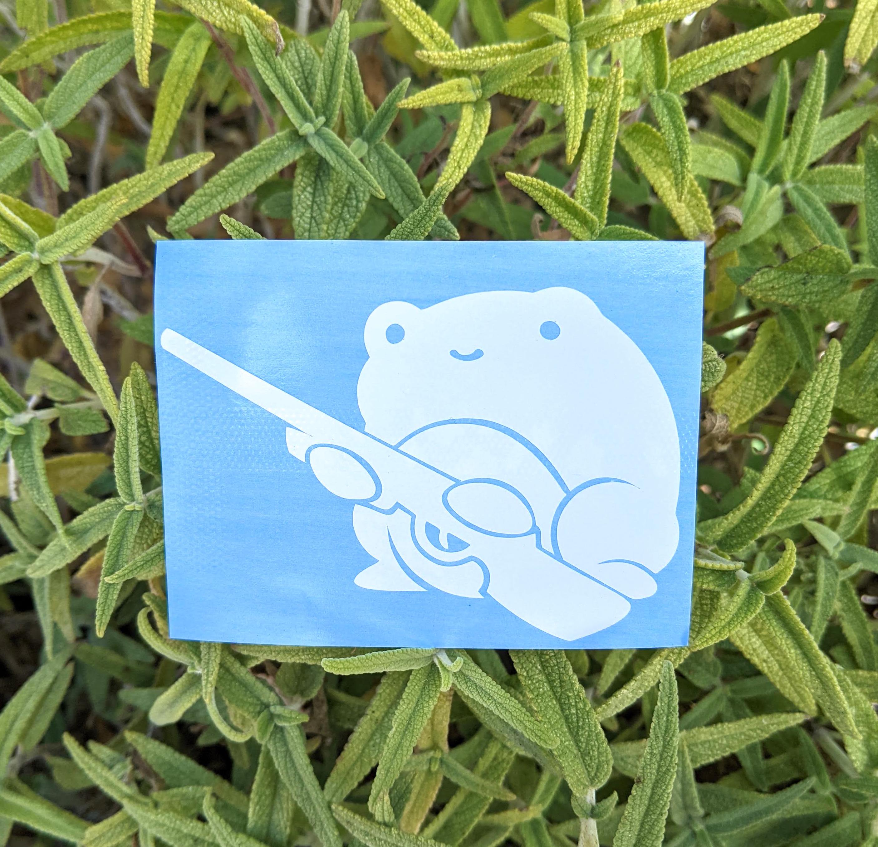 Frog With a Shotgun Vinyl Decal - Etsy