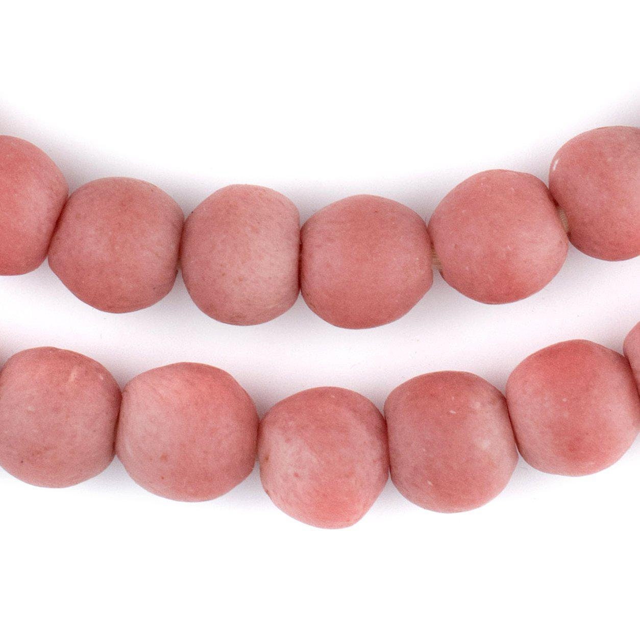 50 Opaque Rose Pink Recycled Glass Beads 14mm: Eco-friendly - Etsy