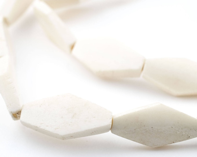 35 Blue Cylindrical Bone Beads 15x18mm: Boho Bone Beads Nepal - Etsy