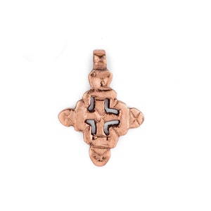 Copper Coptic Cross Pendant 38x27mm: Metal Cross Pendant Orthodox Cross ...
