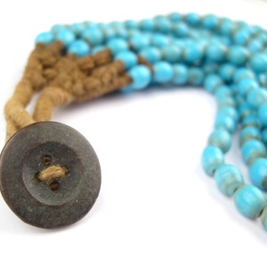 325 Turquoise Naga Beads - Naga Necklace Necklace - Vintage Glass Beads ...