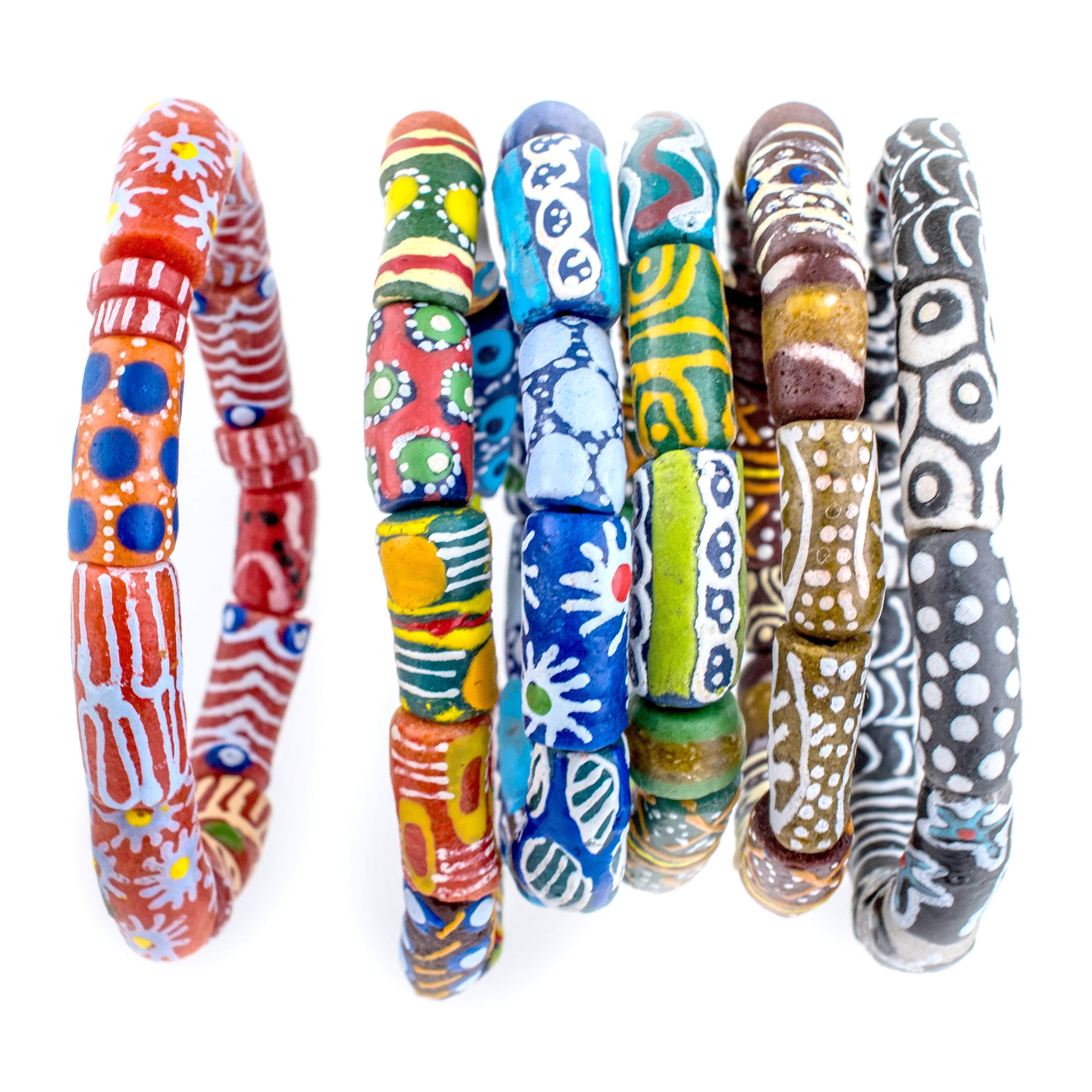 African Bead Bracelet Choose Your Color Handmade Stackable Etsy