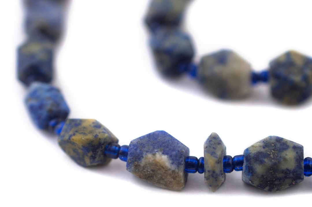 44 Mottled Cornerless Cube Lapis Lazuli Beads 6-8mm: Genuine ...