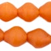30 Jumbo Orange Bicone Recycled Glass Beads: Powder Glass Beads Frosted ...