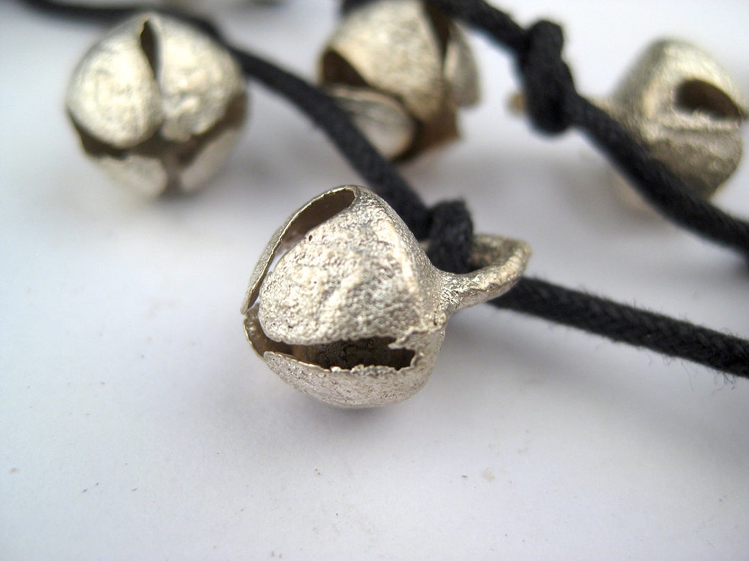25 Mini Bell Pendants - Small Silver Pendant - Ornaments and Charms ...