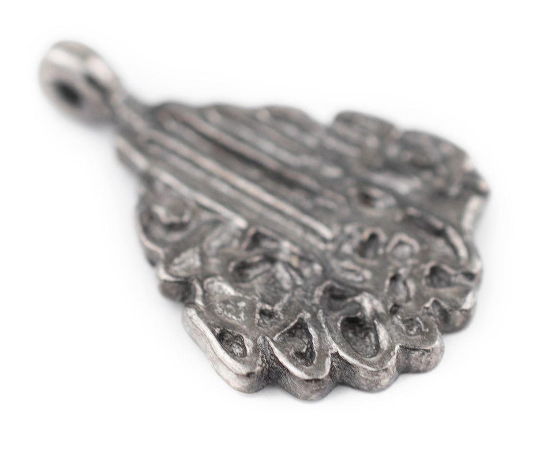 Silver Islamic Calligraphy Pendant 24x35mm: White Metal Pendant Pendant ...