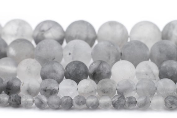 Matte Round Cloudy Quartz Beads 4mm 6mm 8mm 10mm 12mm - Etsy