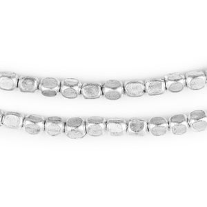 100 Rounded Rectangle Silver Beads 6x5mm: Metal Spacer Beads Ethnic ...