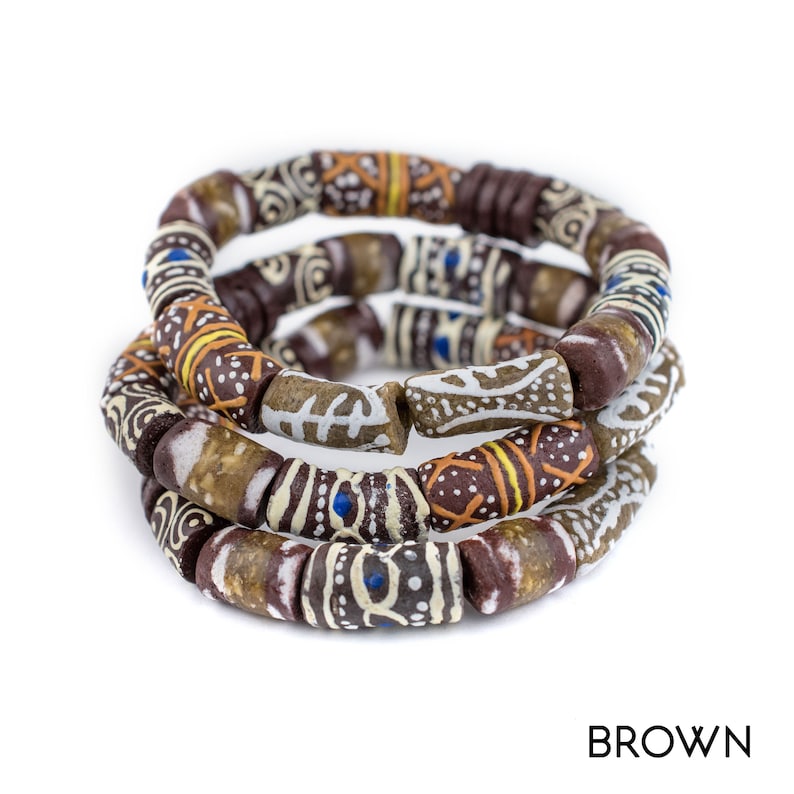 African Bead Bracelet Choose Your Color Handmade Stackable Etsy