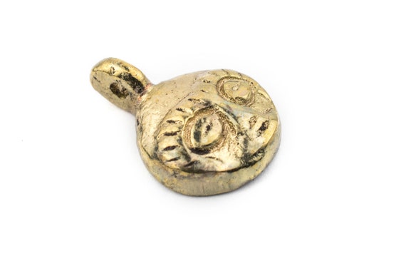 African Brass Mask Charm Pendant 19x14mm: Brass Charm Ghana | Etsy
