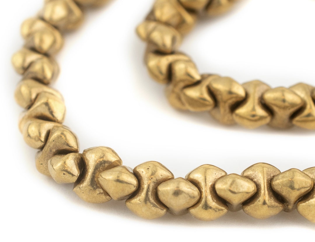 95 Brass Interlocking Anvil Beads 8mm: Metal Spacer Beads Ethnic Metal ...