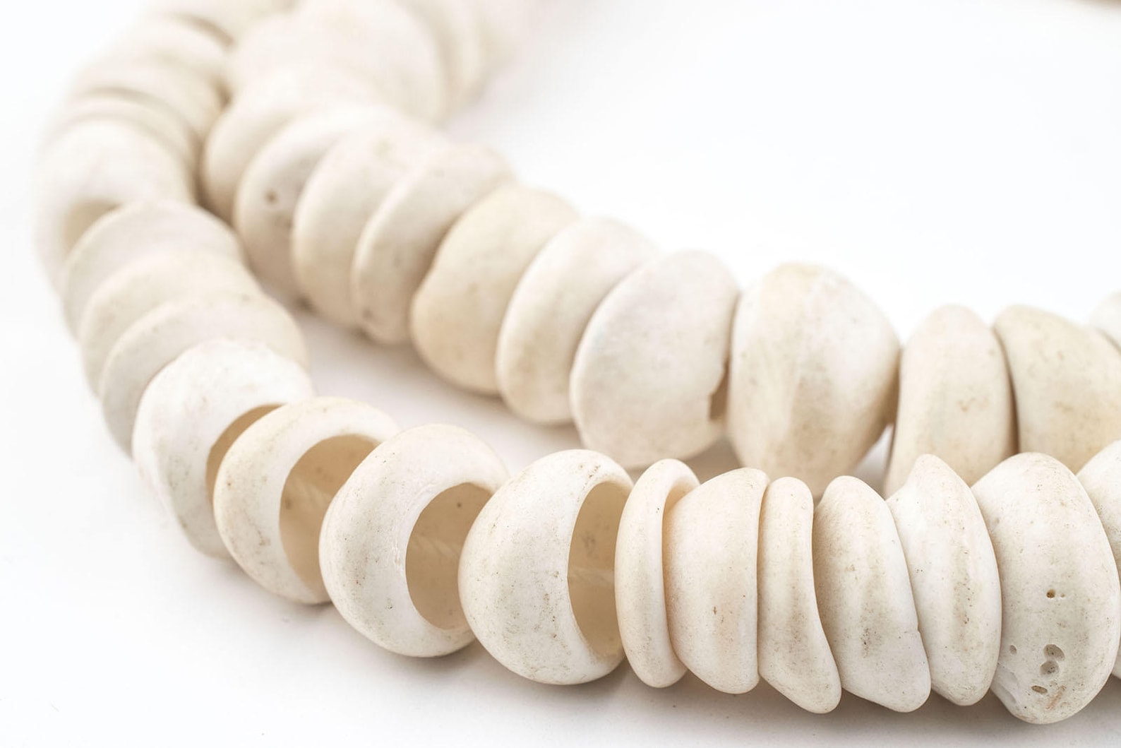 80-100 Natural West African Shell Beads: Shell Unusual Beads Ghanaian ...
