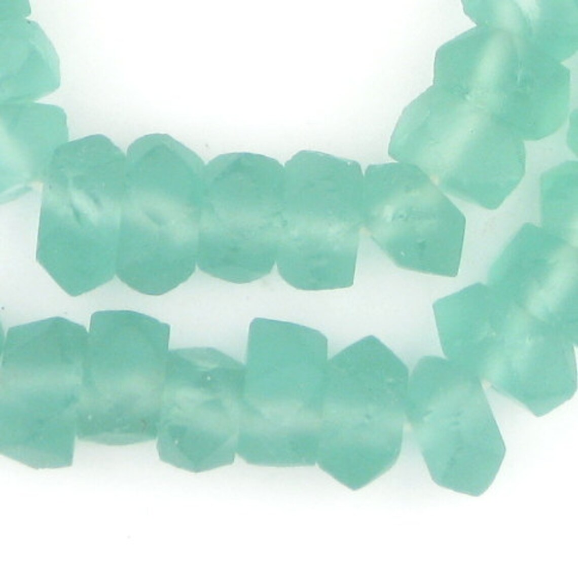 48 Recycled Java Glass Beads Translucent Sea Glass Beads - Etsy