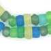 48 Recycled Java Glass Beads - Sea Glass Beads - Seaside Blue & Green ...