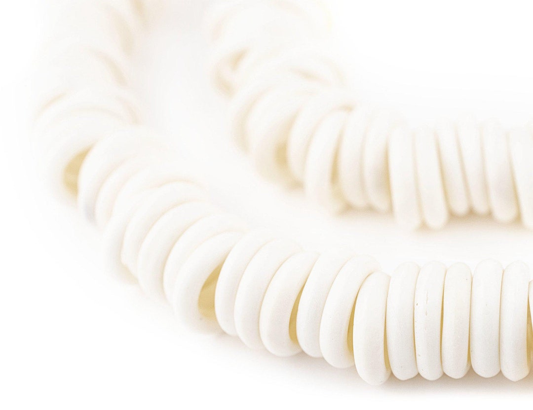 195 Bone Ring Beads 14mm: Genuine Bone Beads White Bone Beads Ring ...