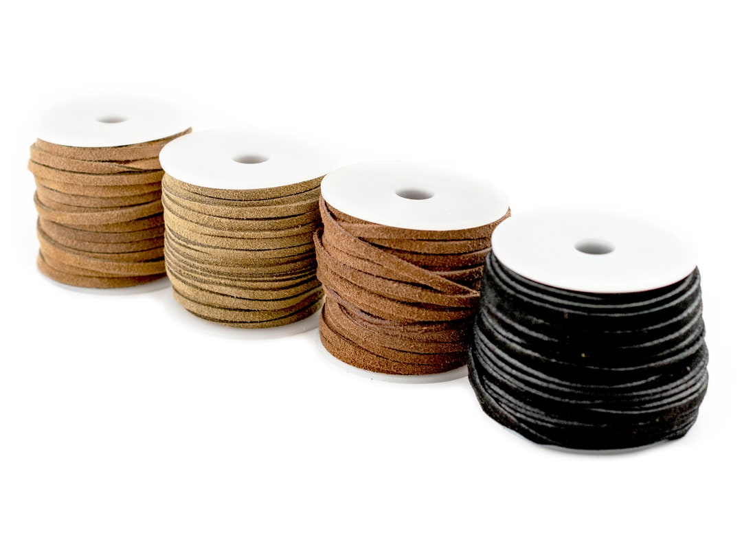 Flat Suede Leather Cord: 3mm 4mm 5mm 6mm Beading Weaving Coiling ...