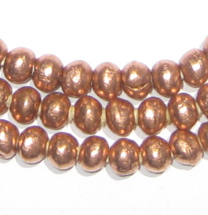 130 Round Copper Ethiopian Beads 6mm African Copper Beads | Etsy