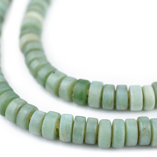 160 Lime Green Java Glass Button Beads 8mm: Green Prosser - Etsy