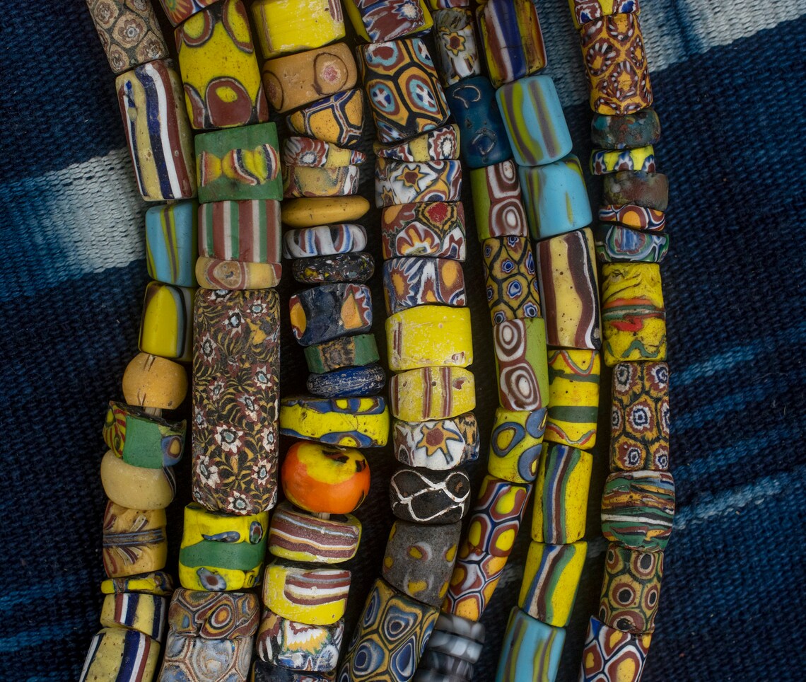 Antique African Trade Beads: Old Venetian Glass Millefiori - Etsy