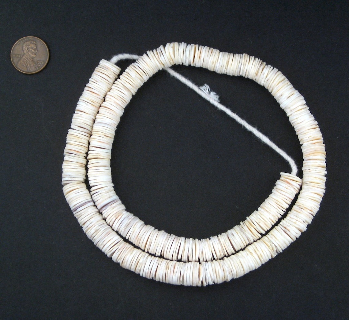 Sea Shell Beads Natural Heishi Beads 11mm African Beads - Etsy