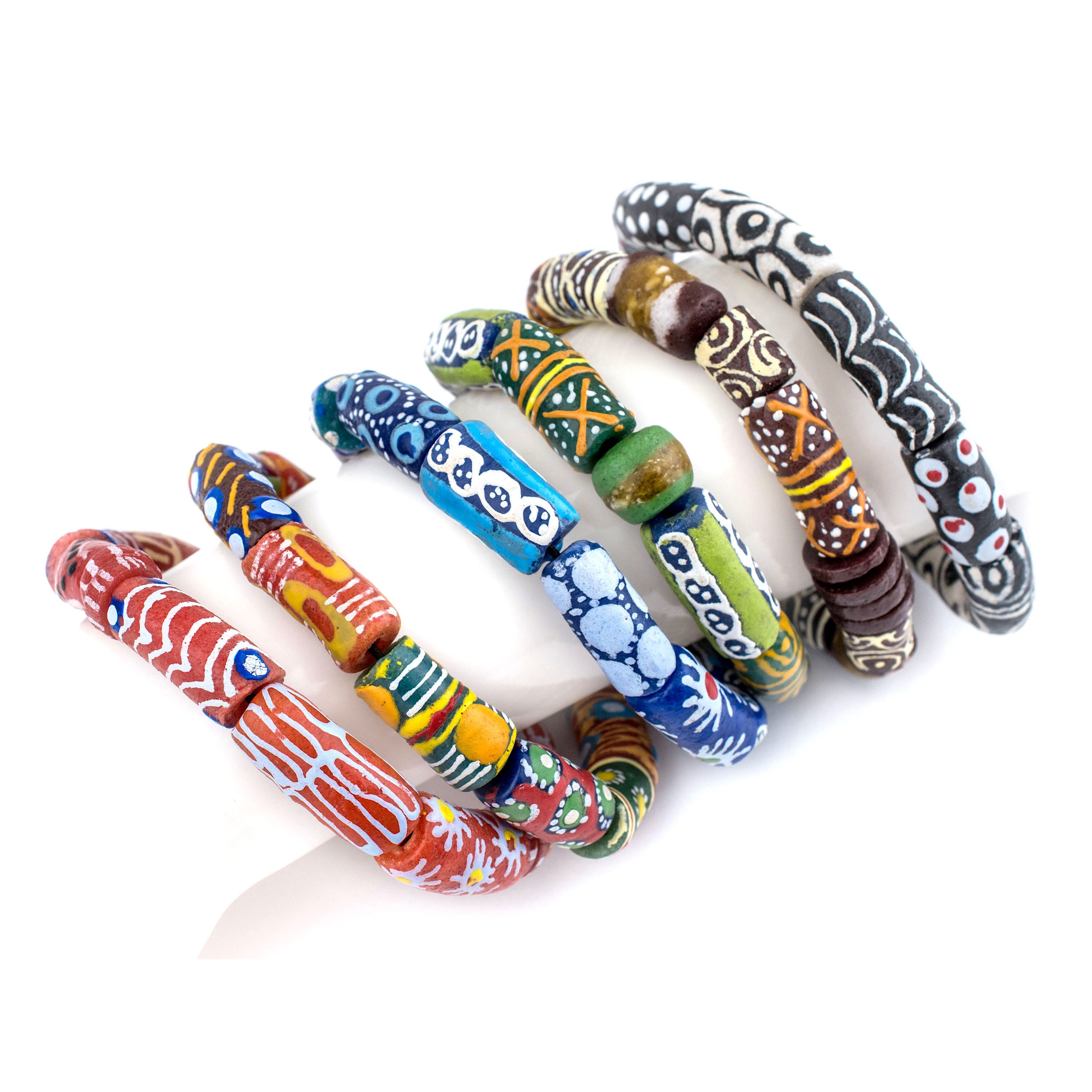 African Bead Bracelet Choose Your Color Handmade Stackable Etsy