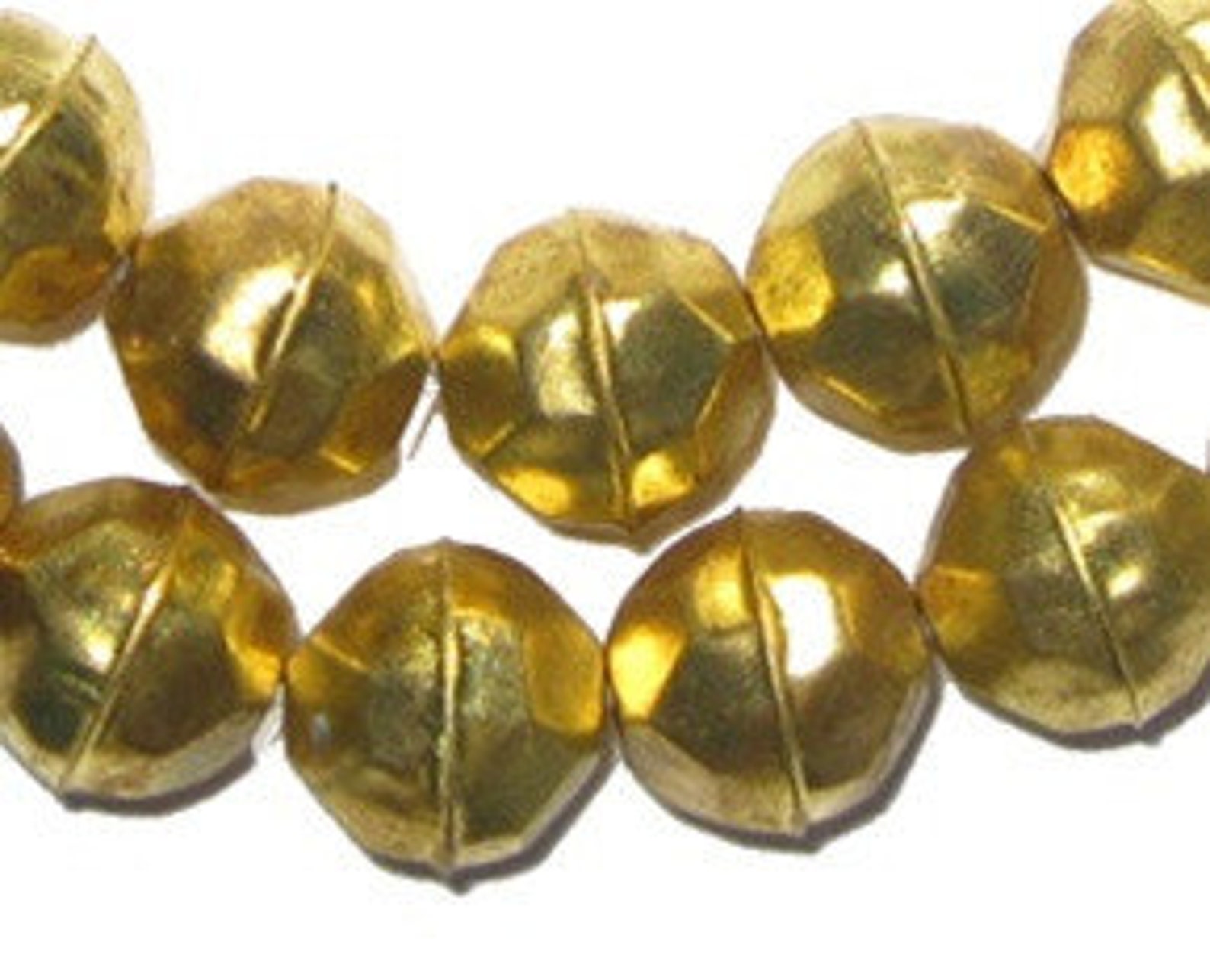 45 Faceted Aluminum Gold Color Beads Faceted Metal Beads - Etsy