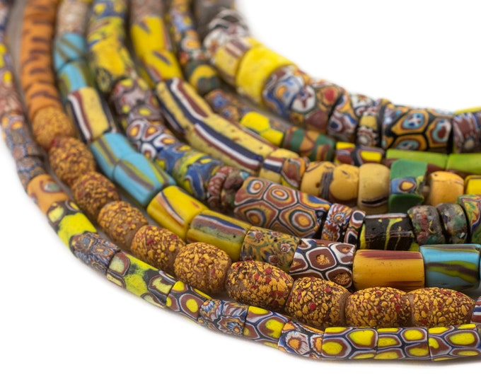 Antique African Trade Beads: Old Venetian Glass Millefiori Beads ...