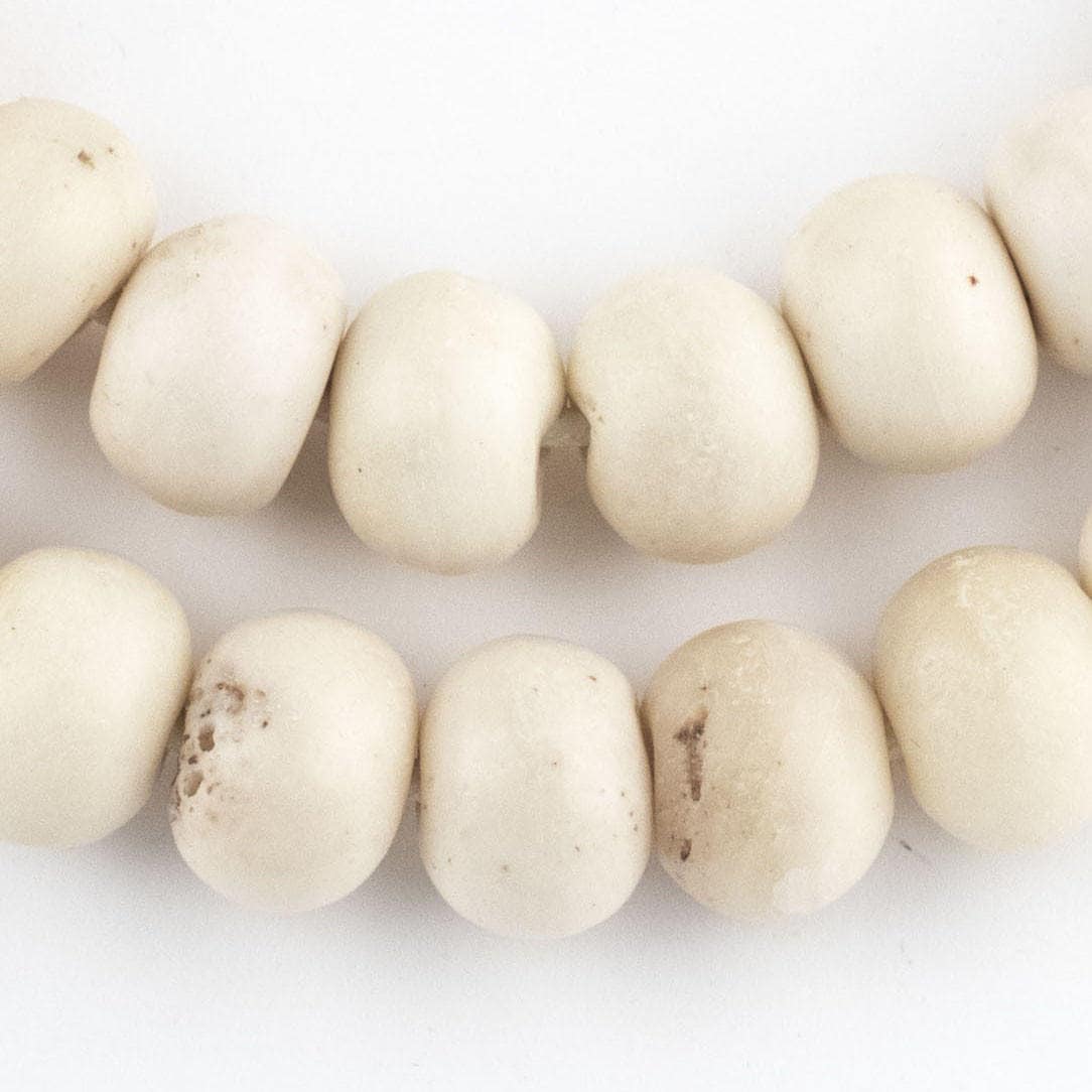 50 Round Bone Beads: Bone Round Beads White Bone Beads 14mm - Etsy