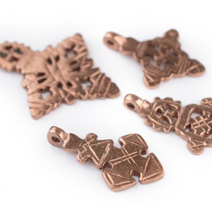 4 Pack Ethiopian Copper Coptic Cross Pendants: African Charm Axum Aksum ...