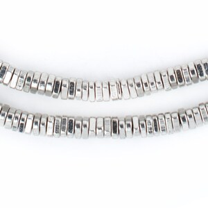 272 Triangular Silver Beads - Metal Heishi Beads - Silver Spacer Beads ...