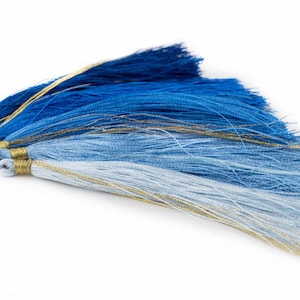 5 Shades of Blue 9cm Silk Tassels 5 Pack: Blue Tassel 3.5 Inch Tassels ...