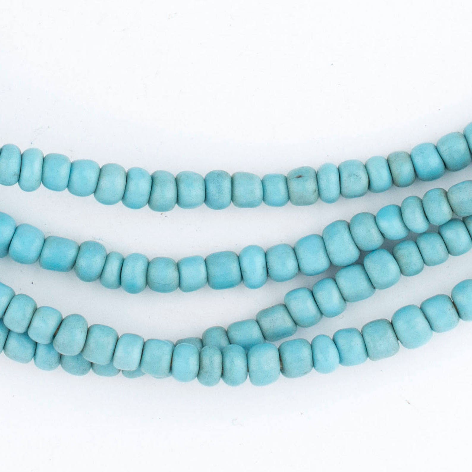 300 Vintage Turquoise Beads 2 Strands Blue African Glass - Etsy