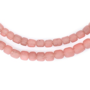 115 Rose Pink Java Glass Beads: Seed Bali Matte 5mm Cylinder Small ...