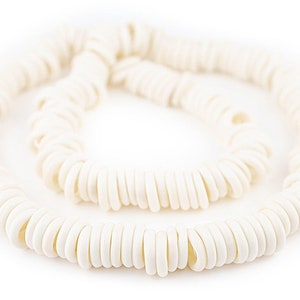 195 Bone Ring Beads 14mm: Genuine Bone Beads White Bone Beads Ring ...