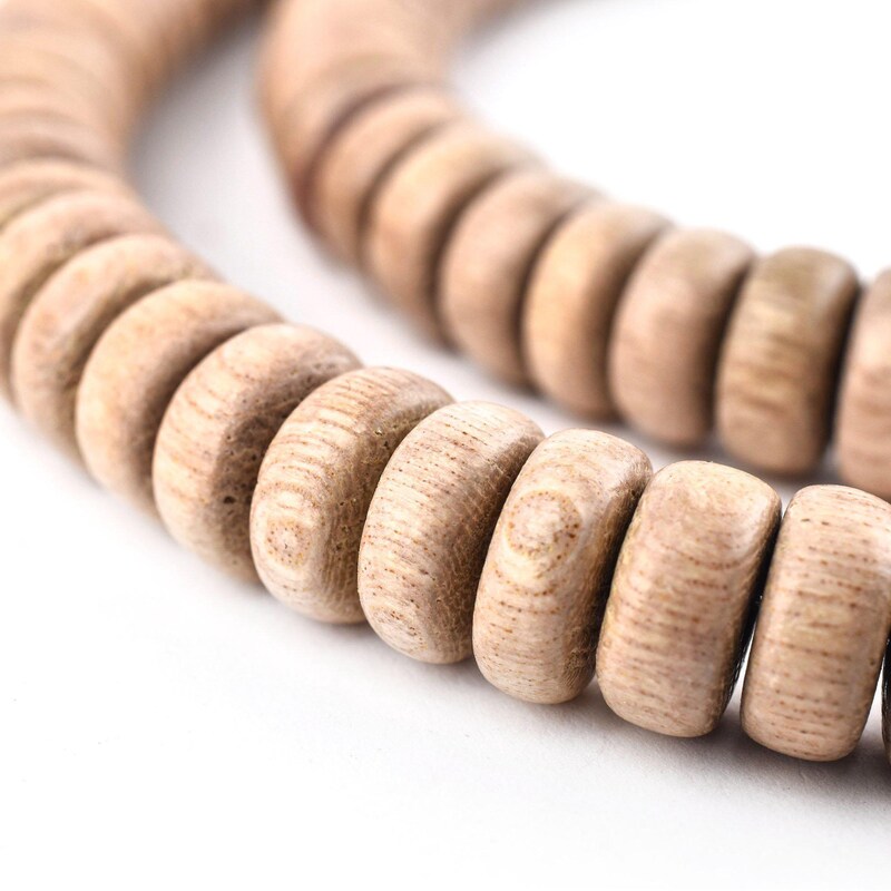 Wood Rondelle Beads - Etsy