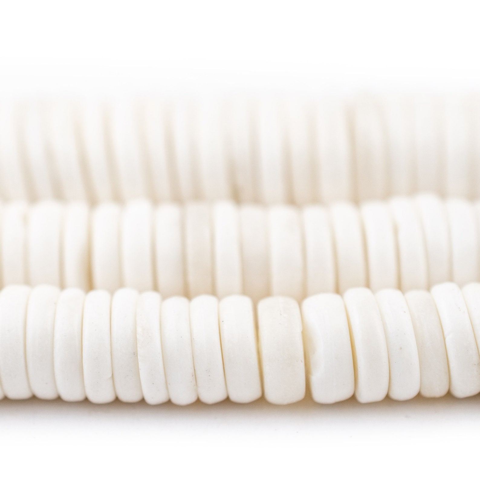 White Bone Button Beads: Nepal Rustic Round Flat Disks - Etsy