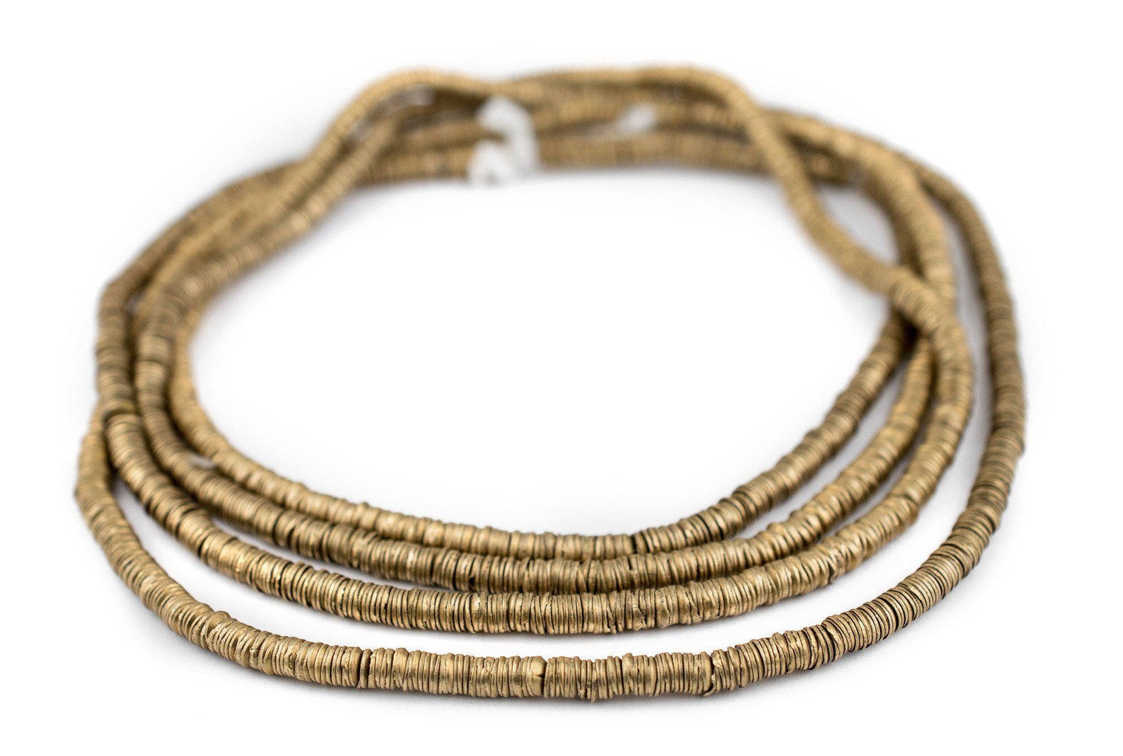 1200 Brass Interlocking Crisp Beads 4mm: Ethnic Metal Beads Metal ...