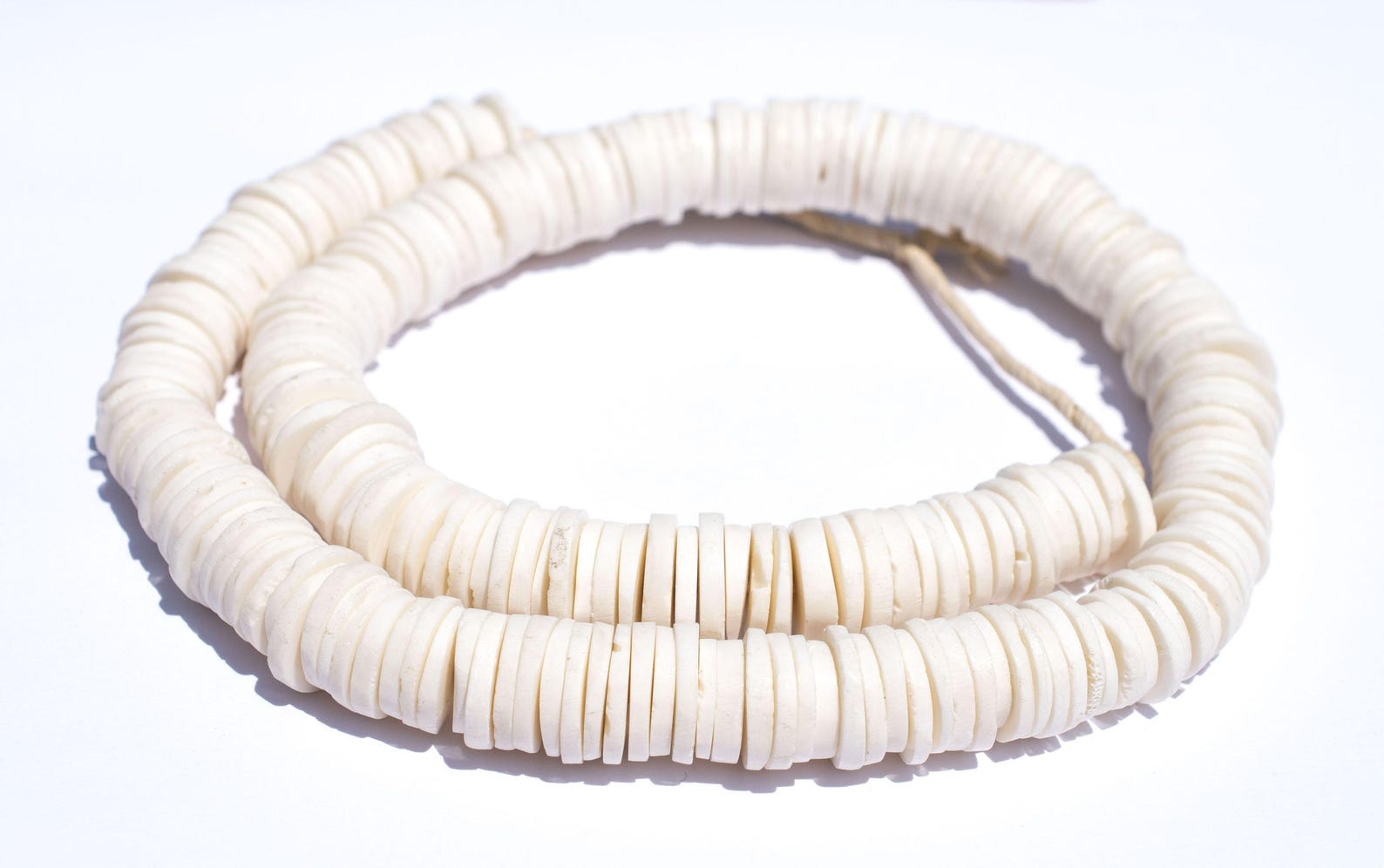 140 White Coconut Bone Heishi Beads: Real Bone Beads Heishi - Etsy