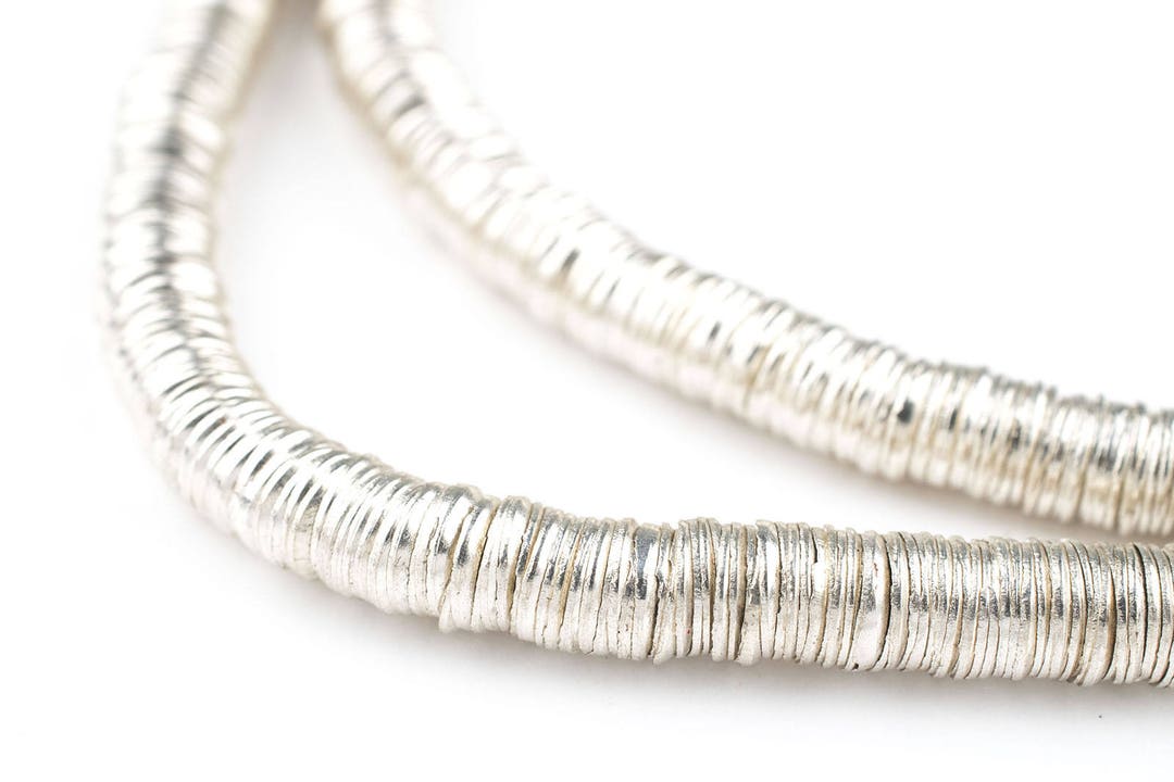 748 Silver Interlocking Crisp Beads: Ethnic Metal Beads Metal Spacer ...