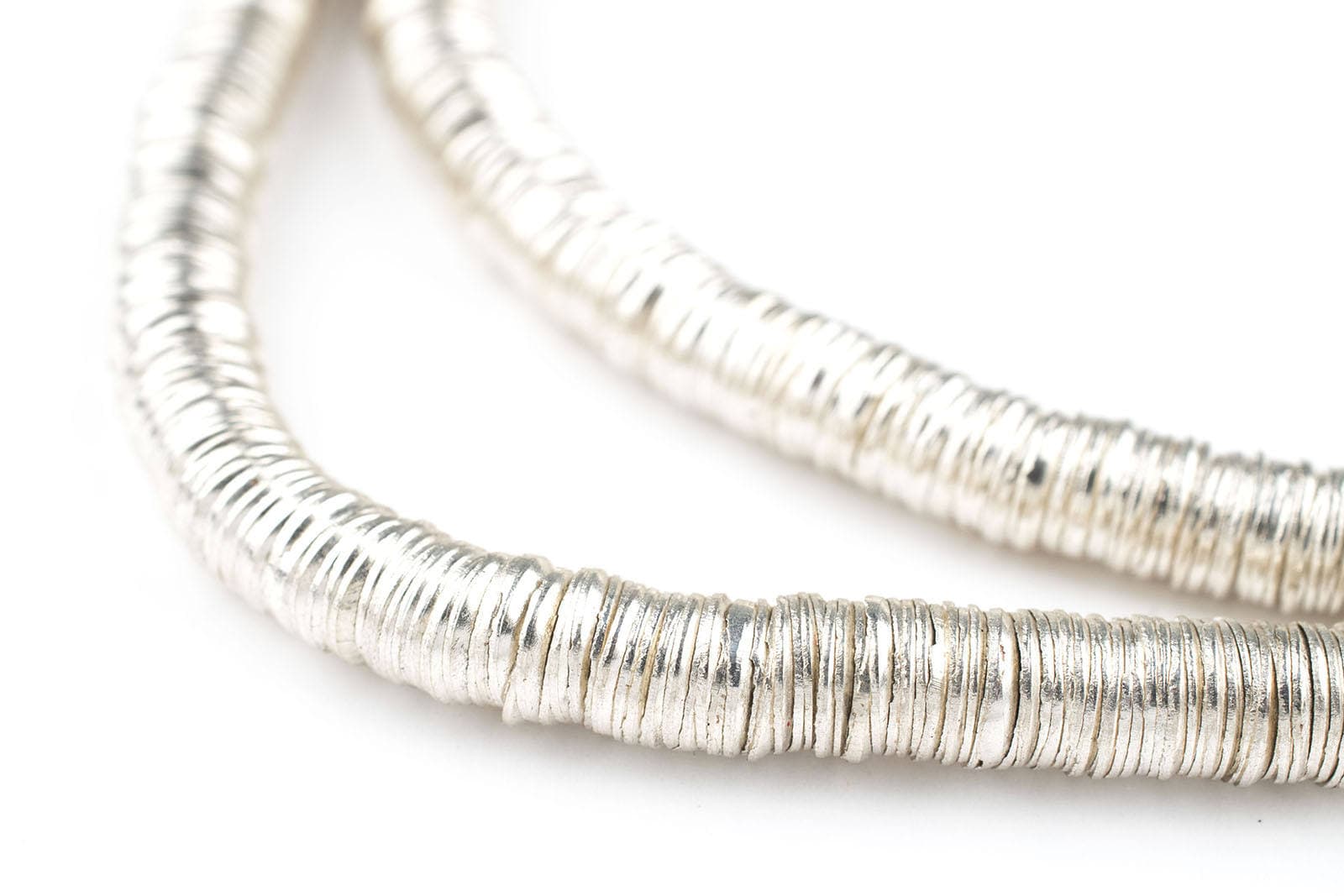 748 Silver Interlocking Crisp Beads: Ethnic Metal Beads Metal Spacer ...