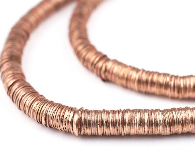 748 Copper Interlocking Crisp Beads: Ethnic Metal Beads Metal Spacer ...