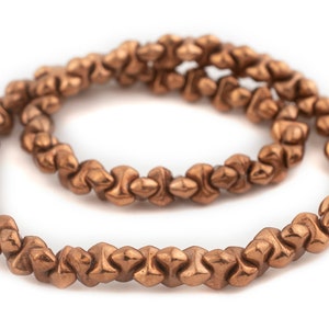 95 Copper Interlocking Anvil Beads 8mm: Metal Spacer Beads Ethnic Metal ...