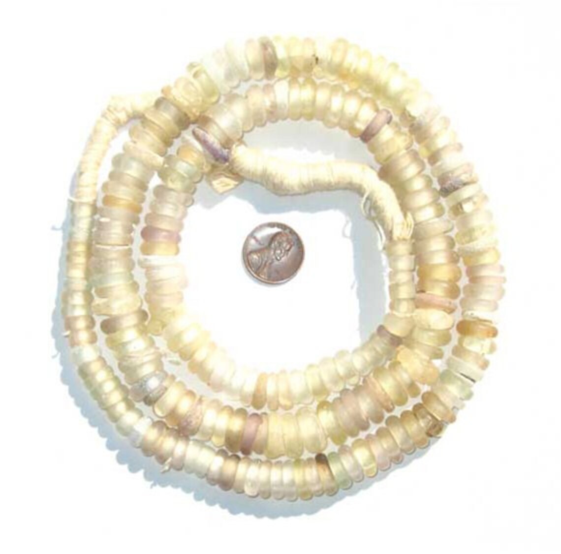 180 Old Dogon Beads Old Annular Wound Beads Clear Glass - Etsy