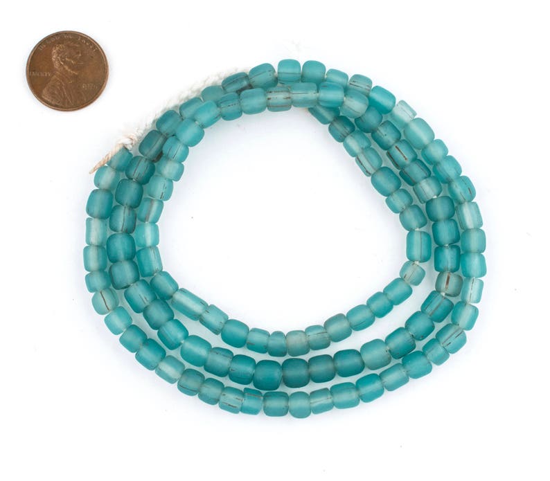 115 Aqua Java Glass Beads Indonesian Glass Beads Jewelry - Etsy