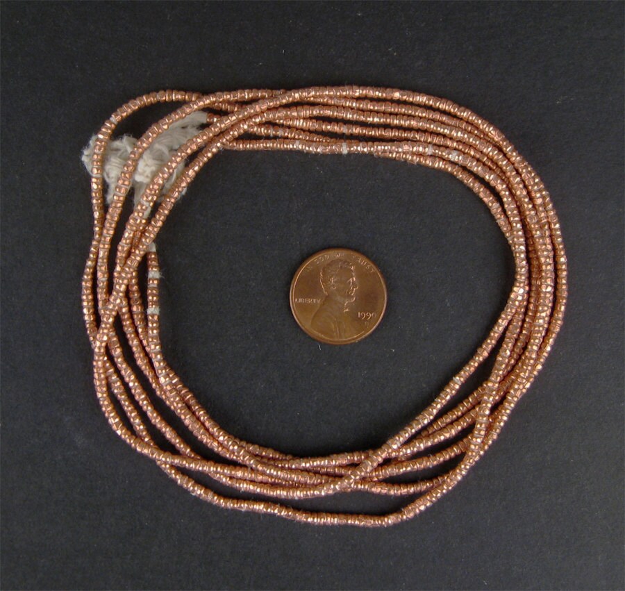 450 Copper Heishi Ethiopian Beads 2mm African Copper Beads - Etsy