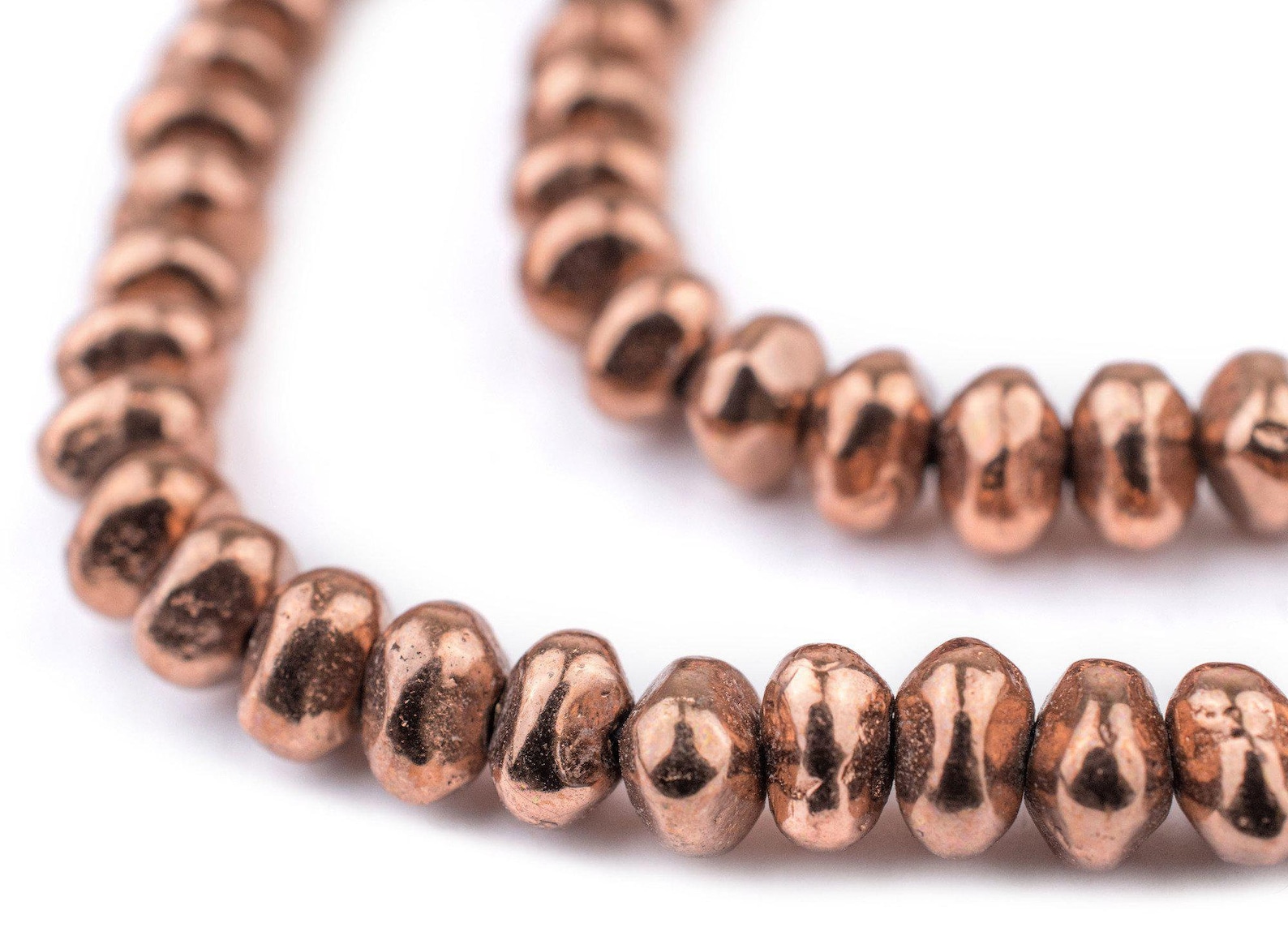 80 Copper Nugget Beads 5x7mm: Ethnic Metal Beads Metal Spacer Beads ...