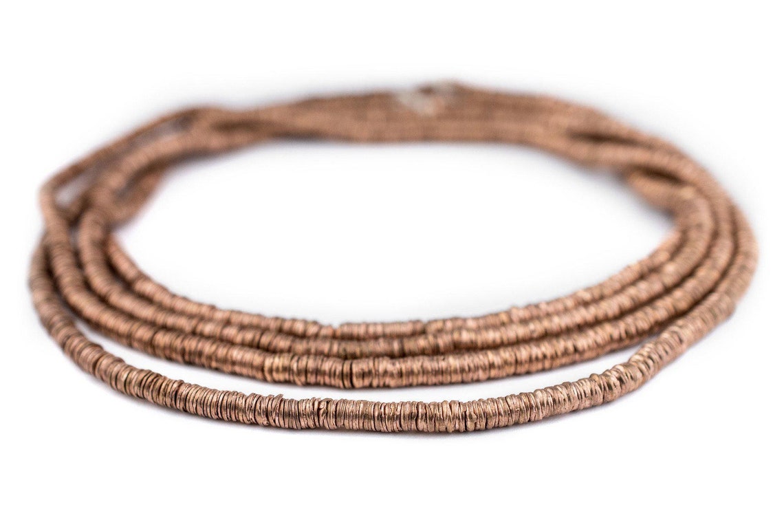 1200 Copper Interlocking Crisp Beads 4mm: Metal Spacer Beads Ethnic ...
