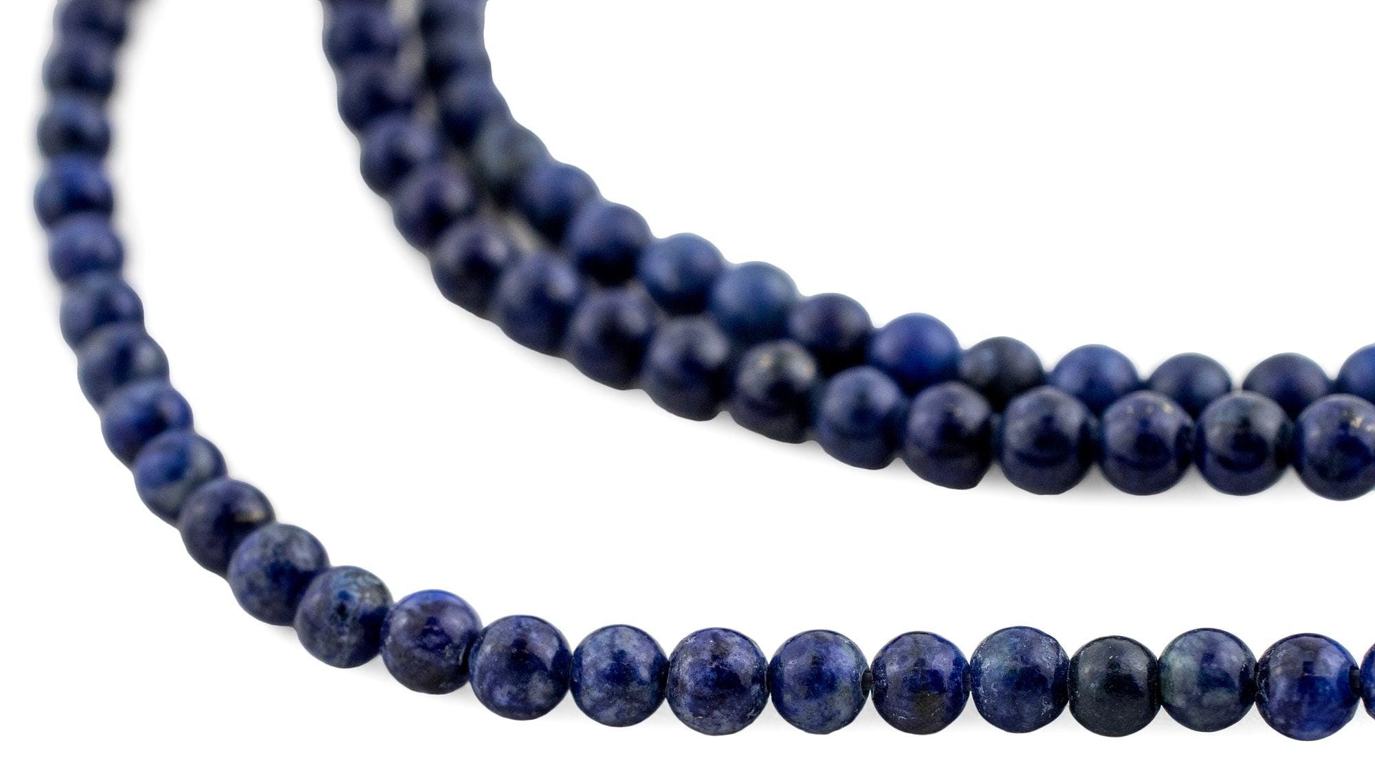 Premium Indigo Blue Lapis Lazuli Beads: 4mm Round Gemstones - Etsy