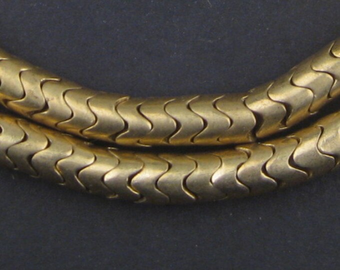 160 Brass Interlocking Snake Beads African Brass Beads - Etsy